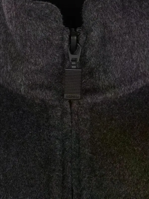 Aspesi Double Wool Zip-up Coat - Grey