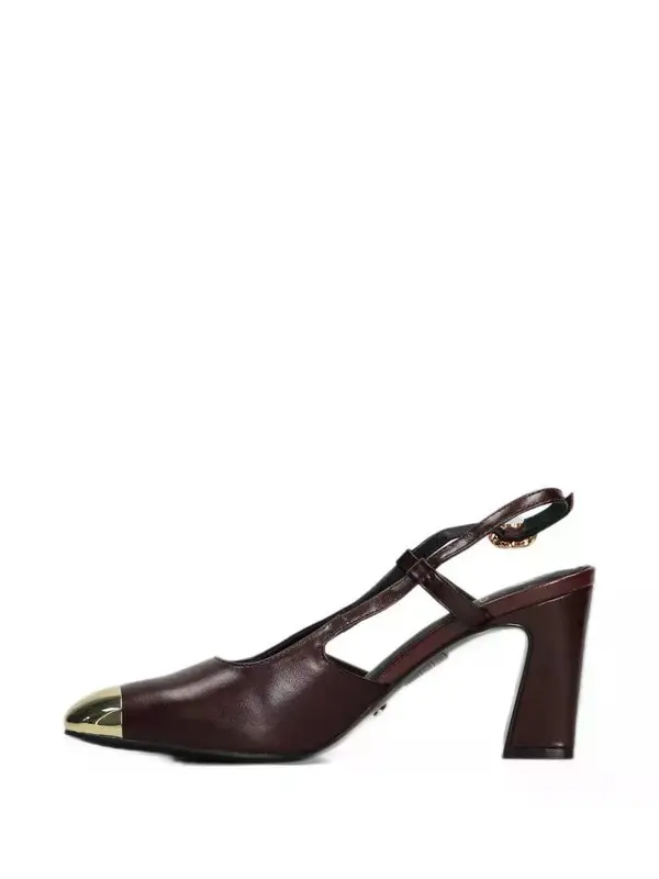 GOLD & ROUGE Lisian Cap-toe Slingback Pumps