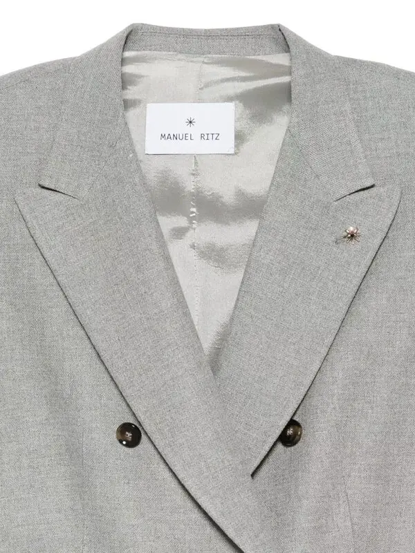 MANUEL RITZ Double-breasted Twill Blazer