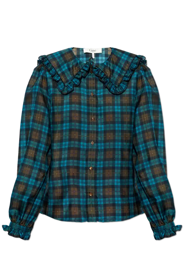 Chloé Tartan Silk Shirt