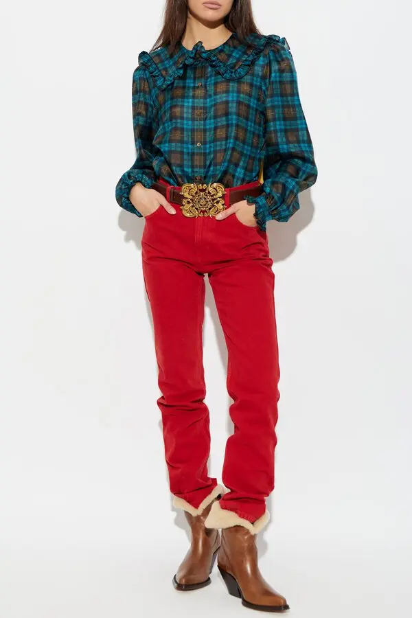 Chloé Tartan Silk Shirt