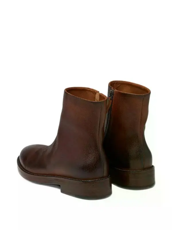 Marsèll Tubetto Burnished Leather Ankle Boots
