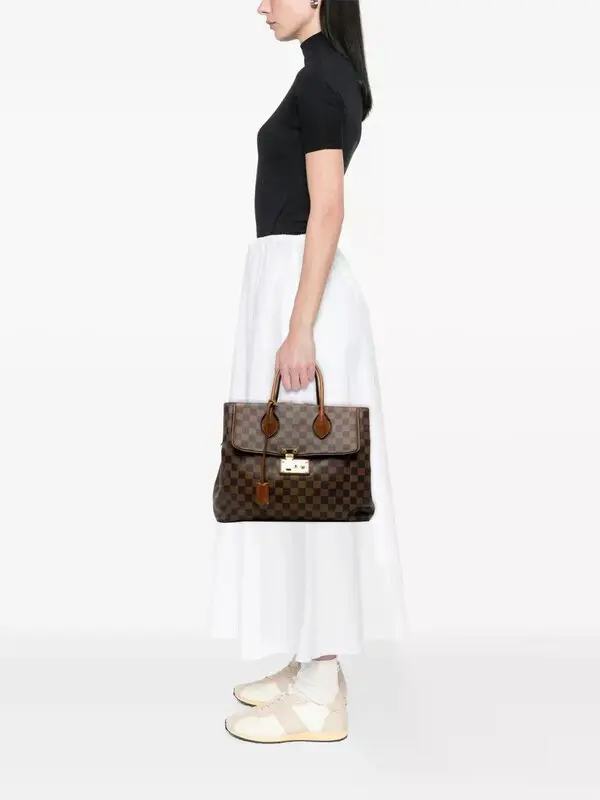 LOUIS VUITTON 2014 Damier Ebene Ascot Satchel