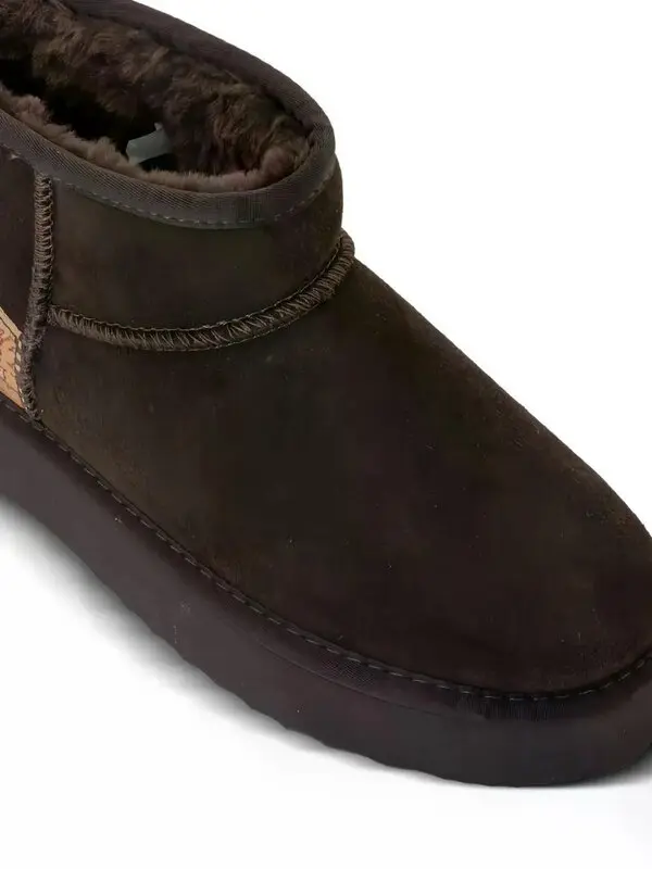 ALVIERO MARTINI 1° CLASSE Map-print Suede Boots