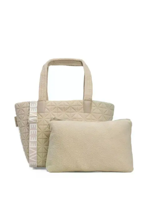 VEECOLLECTIVE Medium Quilted Shearling-effect Tote Bag