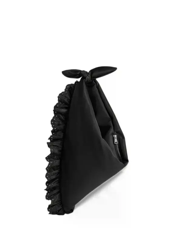 Simone Rocha Broderie Anglaise Ruffled Tote Bag - Black