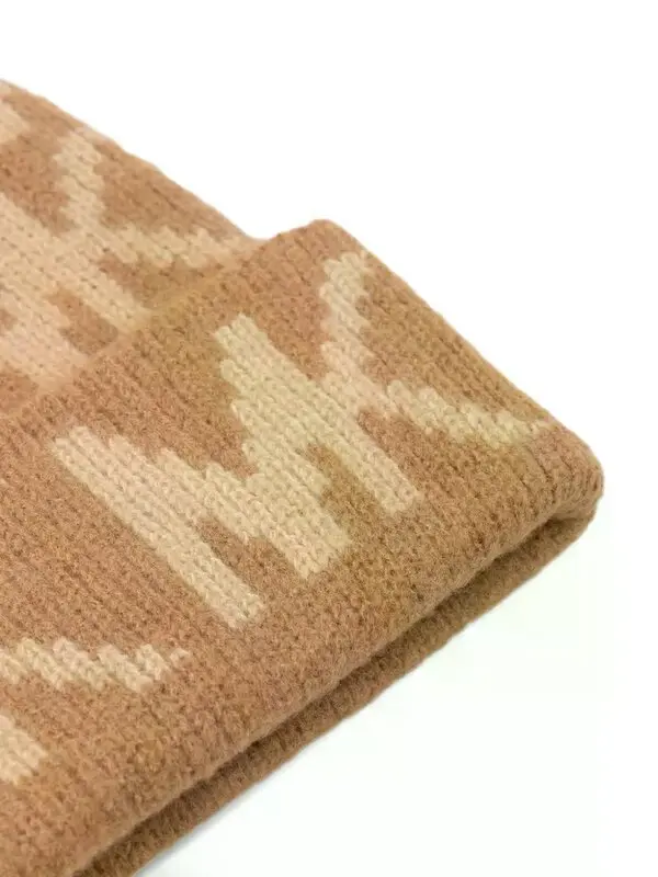 Michael Kors Monogram-knit Beanie Hat