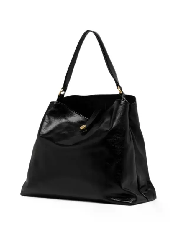 GIANNI CHIARINI Large Fiona Polished-leather Tote Bag - Black