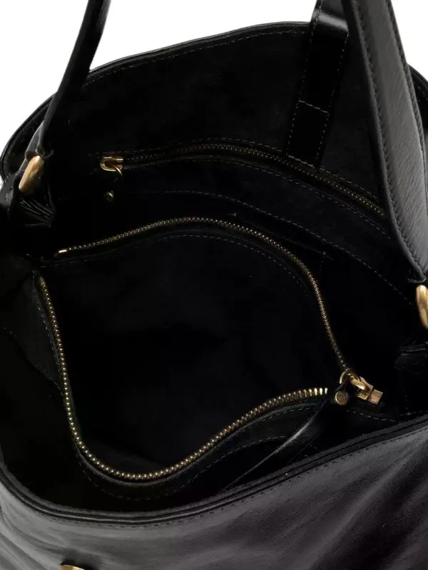 GIANNI CHIARINI Large Fiona Polished-leather Tote Bag - Black