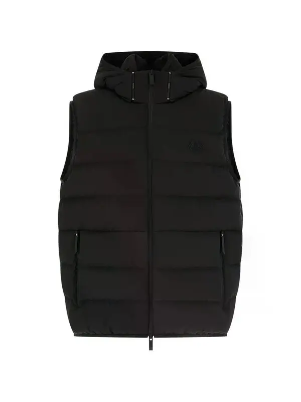 Moncler Arinella Hooded Down Gilet - Black
