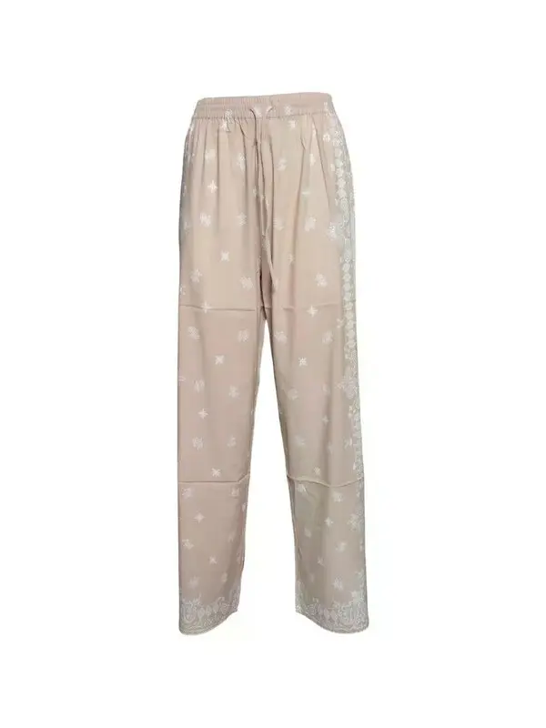 MC2 SAINT BARTH Ikaria Wide-leg Pants With Bandana Placed Print