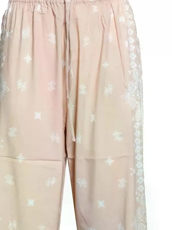 MC2 SAINT BARTH Ikaria Wide-leg Pants With Bandana Placed Print