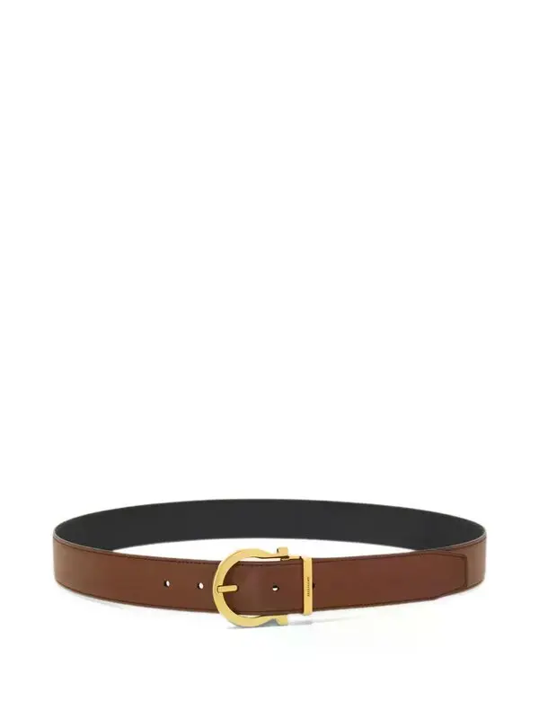 FERRAGAMO Reversible And Adjustable Single Gancini Belt