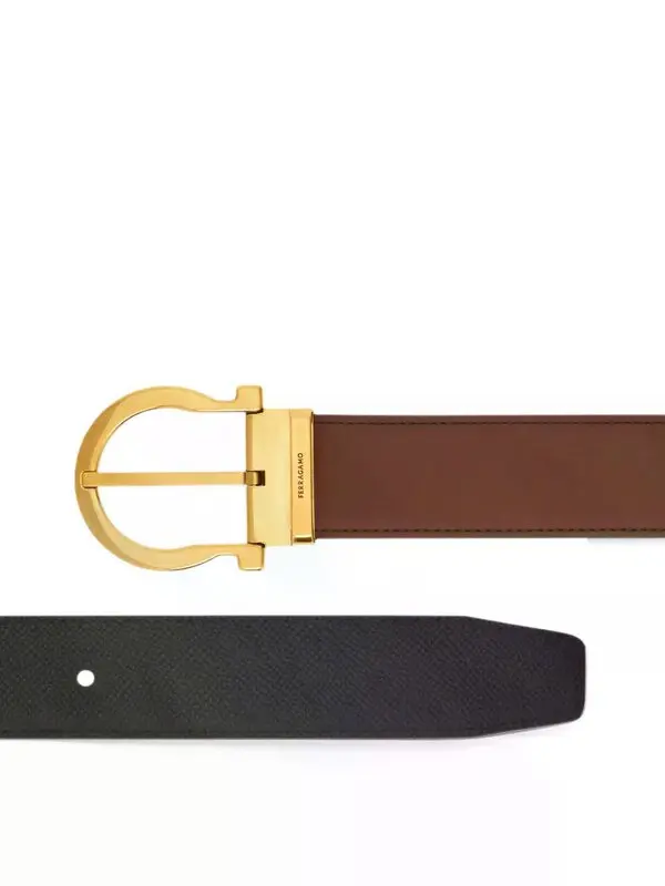 FERRAGAMO Reversible And Adjustable Single Gancini Belt