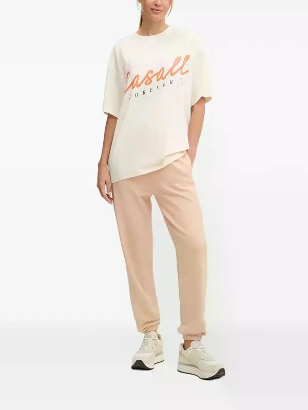 CASALL Logo-print Drop-shoulder T-shirt