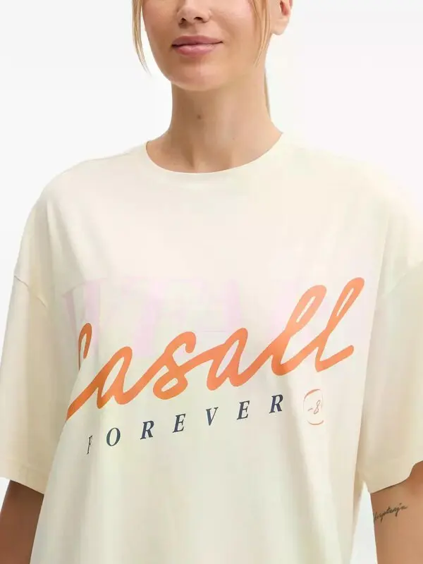 CASALL Logo-print Drop-shoulder T-shirt
