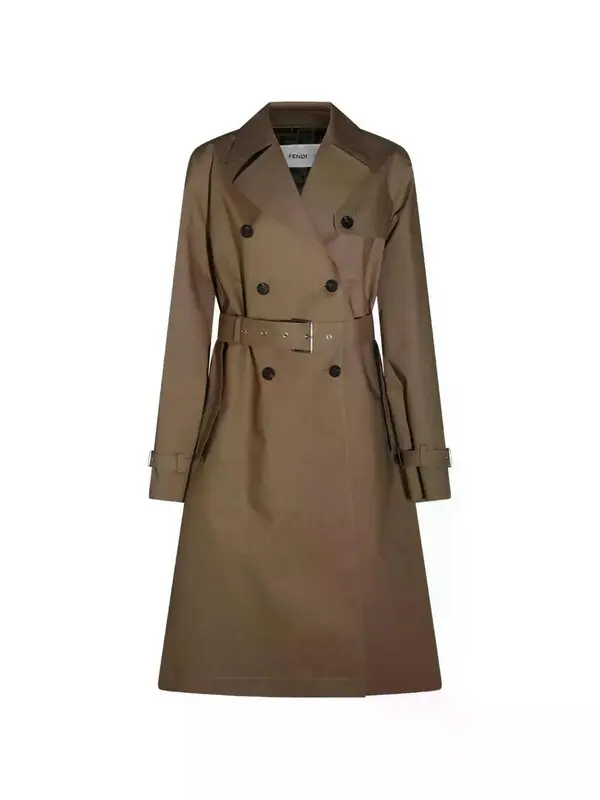Fendi Mackintosh Fabric Trench Coat