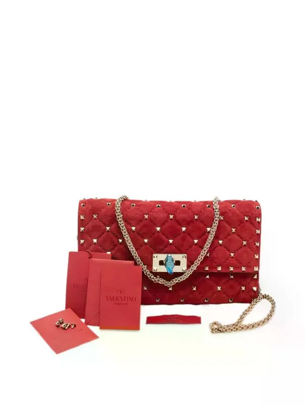 Valentino Garavani Rockstud Spike Quilted Chain Wallet