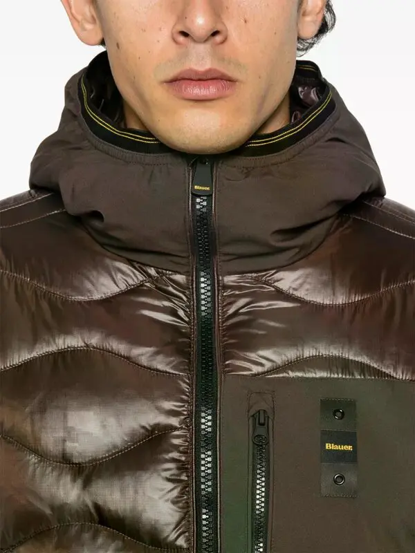 BLAUER. Quilted Hooded Jacket