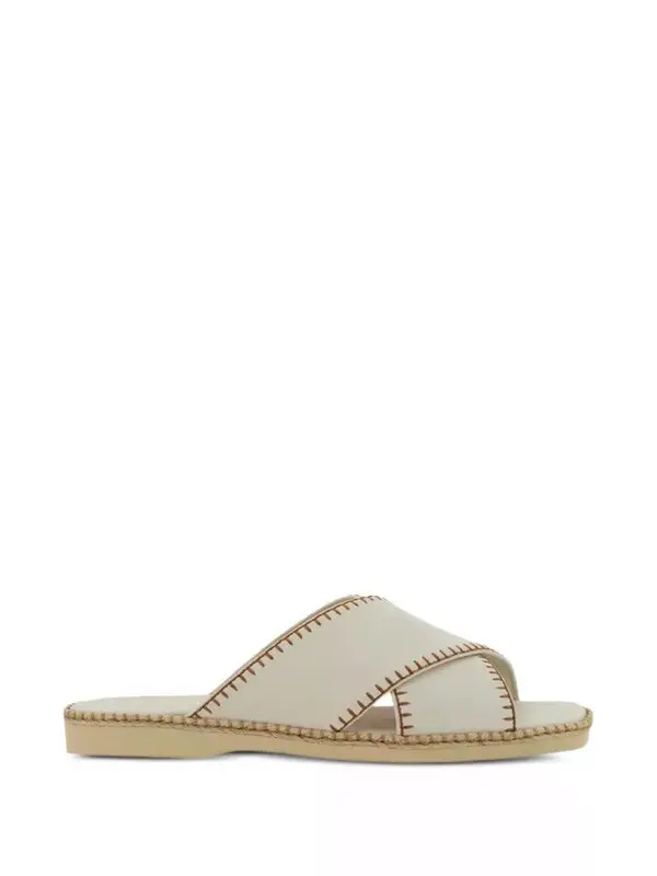 Hogan H660 Crossover Flat Sandals - Neutrals