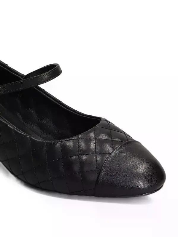 GOLD & ROUGE Flony Quilted Buckle-strap Pumps