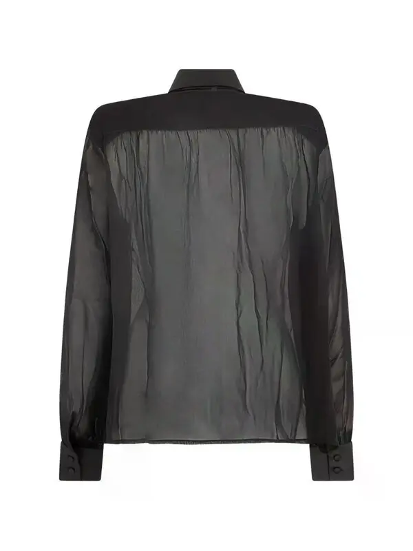 John Richmond Ruffled Sheer-panel Shirt