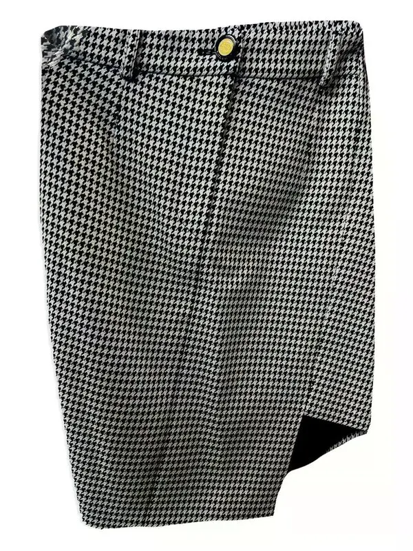 Balenciaga Houndstooth Asymmetrical Skirt