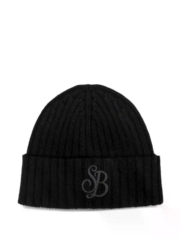 MC2 SAINT BARTH Logo-embroidered Ribbed-knit Beanie Hat