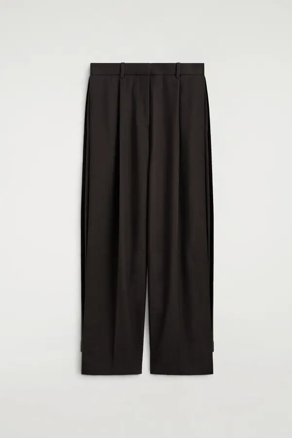 Cos Pleated Twill Wide-leg Pants