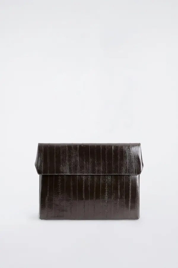 Cos Envelope Laptop Sleeve Eel-effect Leather
