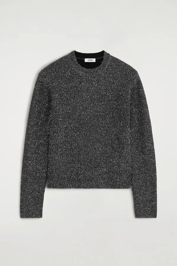Cos Sequined Bouclé-knit Sweater