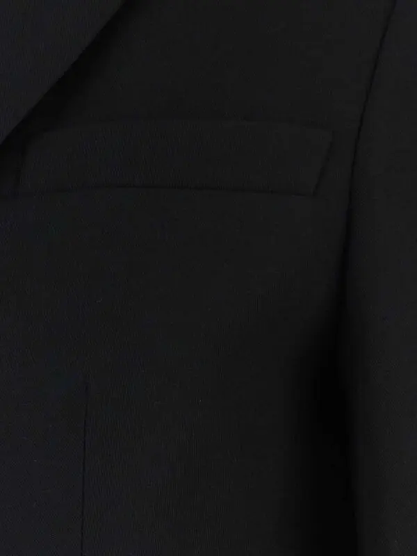 Balenciaga Cropped Single-breasted One-button Wool Blazer