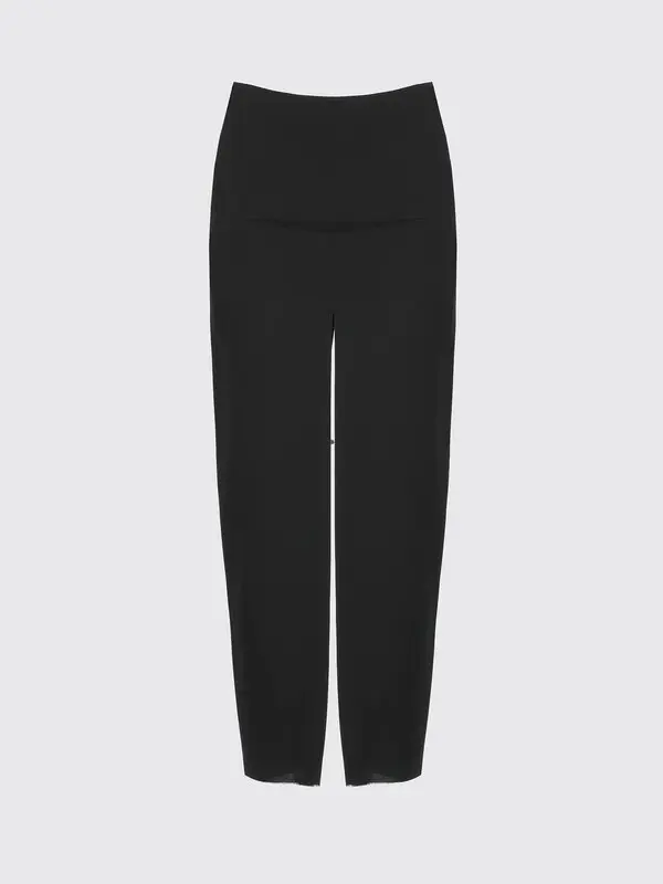 Rick Owens Long Knitted Wool Pencil Skirt With Back Slit