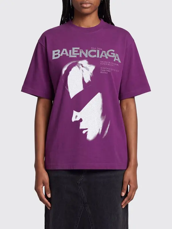 Balenciaga Relaxed Fit Contrasting Logo-print Cotton T-shirt