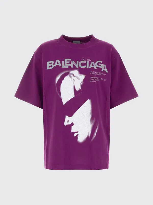 Balenciaga Relaxed Fit Contrasting Logo-print Cotton T-shirt