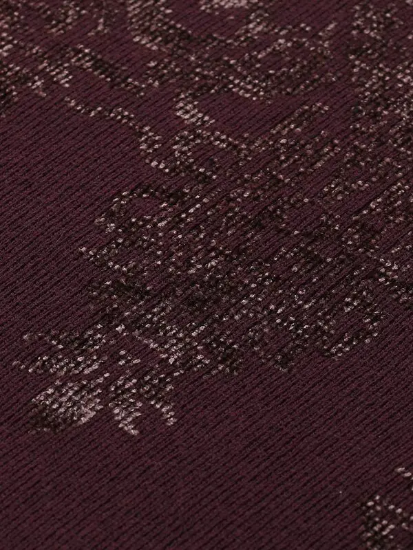 Etro Chenille Velvet Crew-neck Jumper With Embroidery And Dropped Shoulders