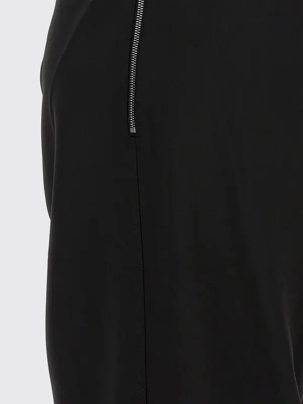 Rick Owens Off-the-shoulder Long Evening Gown In Wool Crêpe With Cut-out Details - Black