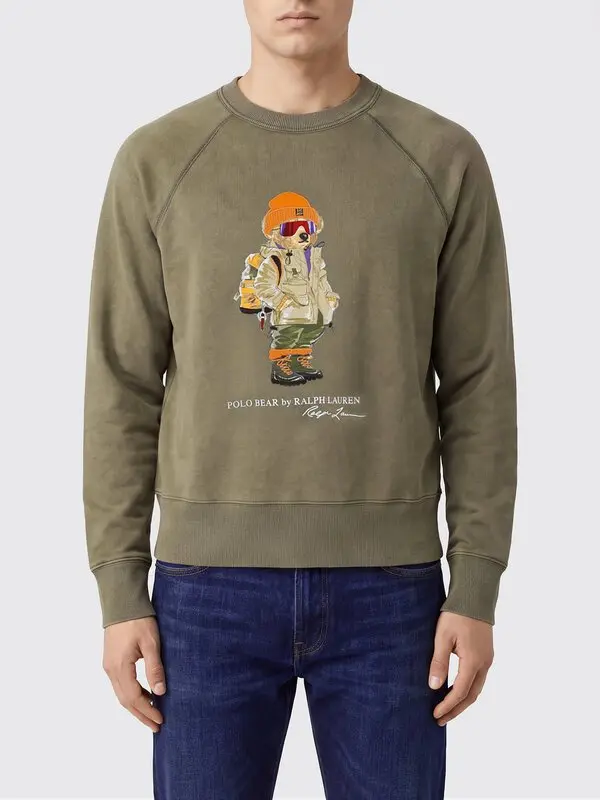 Polo Ralph Lauren Cotton Blend Sweatshirt With Iconic Polo Bear Print