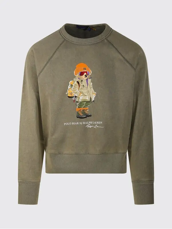 Polo Ralph Lauren Cotton Blend Sweatshirt With Iconic Polo Bear Print