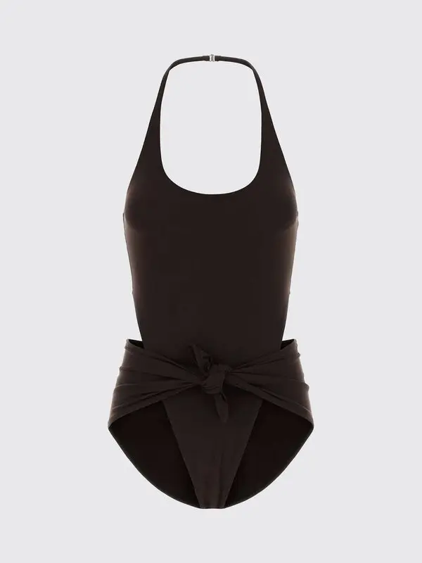 Alaïa Halterneck One-piece Swimsuit With Waist Knot Detail