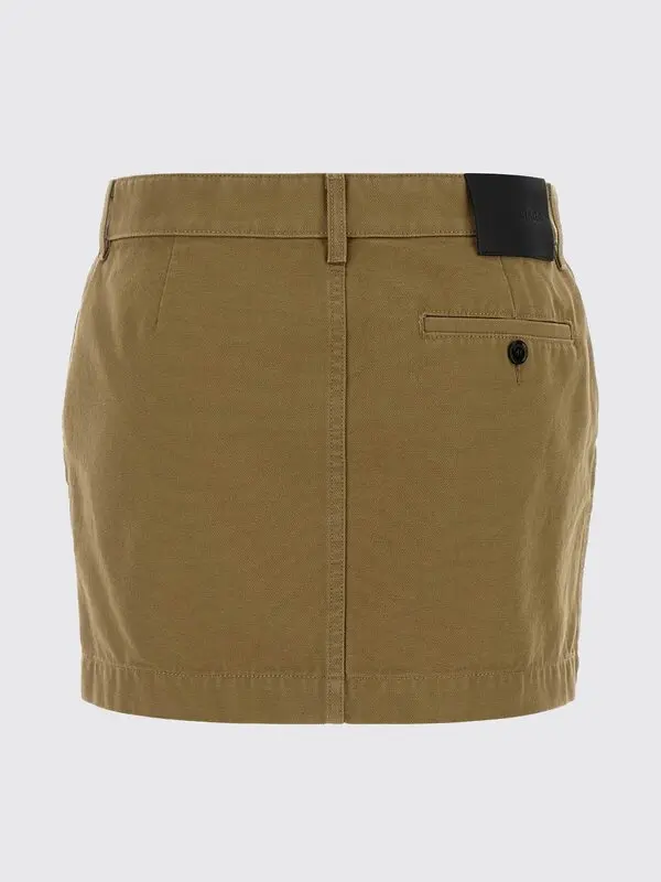Balenciaga Mid-rise Pencil Mini Skirt In Cotton With Belt Loops