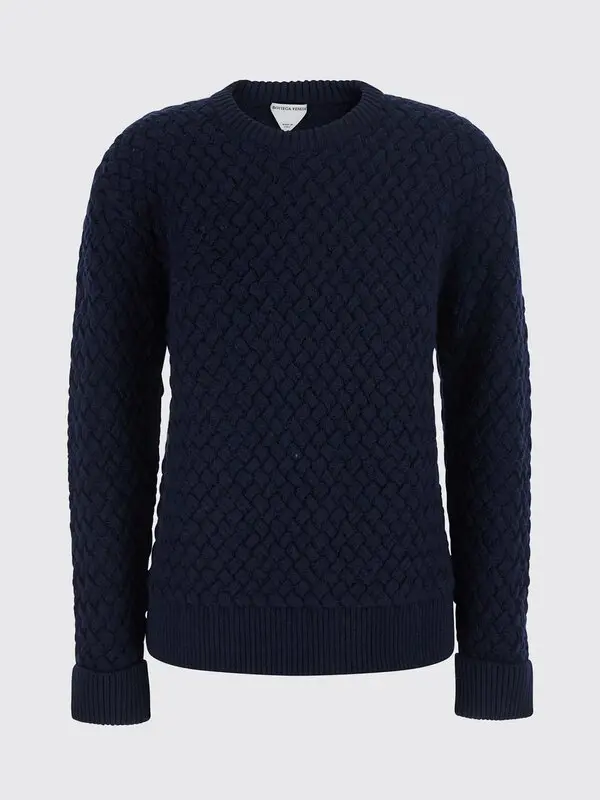 Bottega Veneta Crewneck 100% Wool Jumper With Ribbed Trims