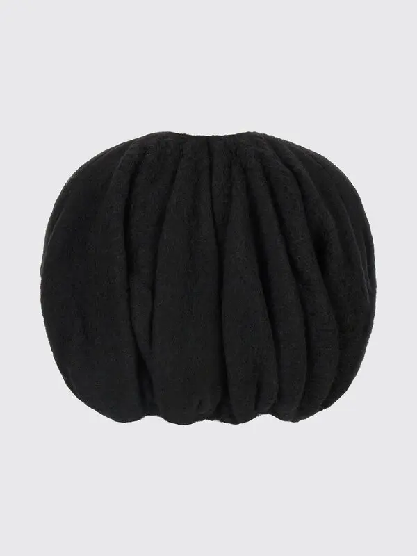 Rick Owens Short Wool-blend Cape With Crew Neck And Concealed Closure