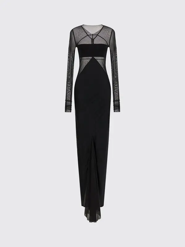 Rick Owens Long-sleeved Stretch-jersey Long Evening Gown