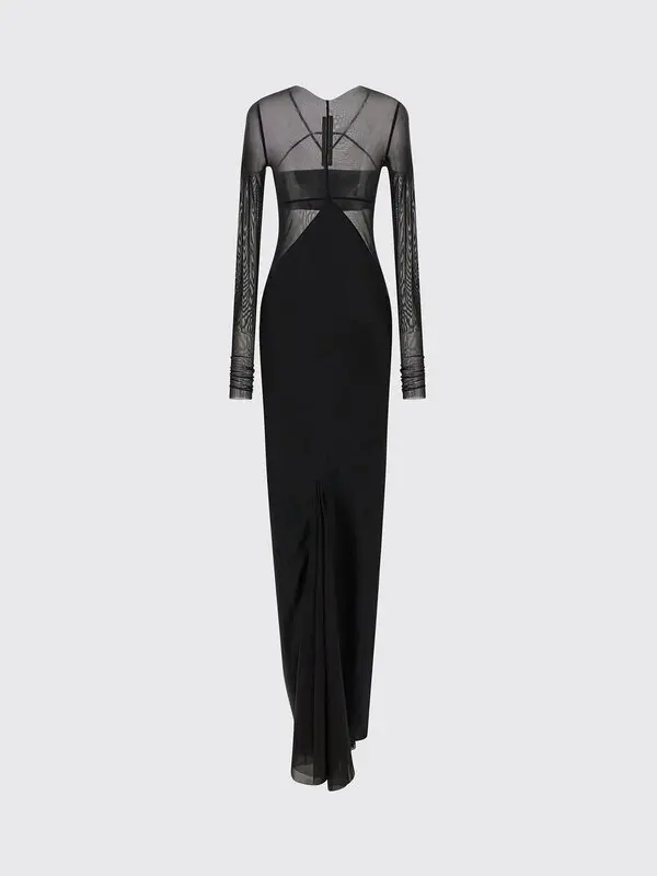 Rick Owens Long-sleeved Stretch-jersey Long Evening Gown