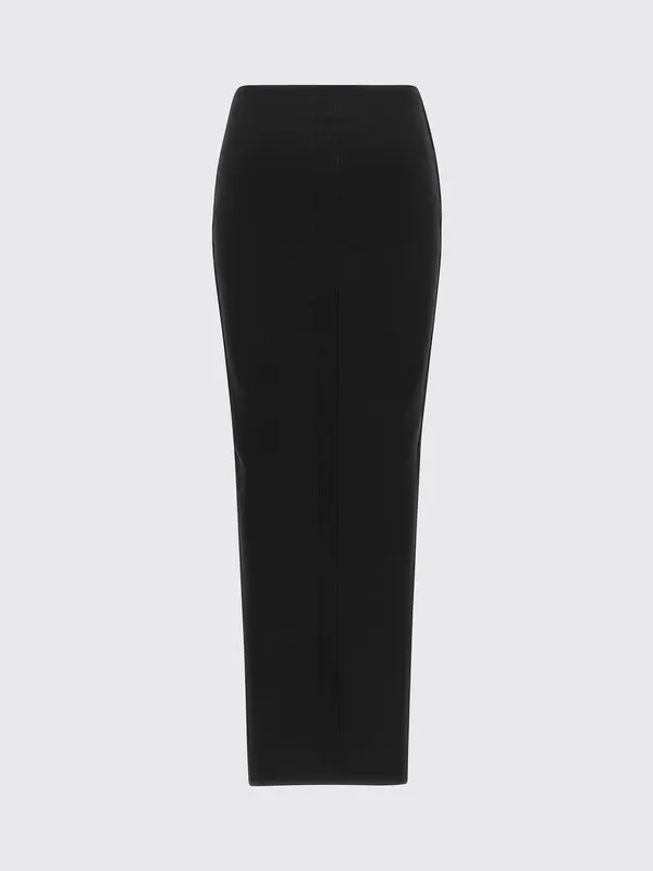 Rick Owens High-waisted Long Pencil Skirt In Viscose Knit With Front Slit