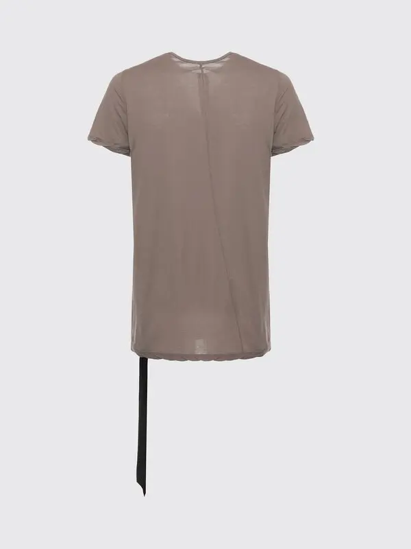 Rick Owens Longline Cotton Short-sleeved T-shirt With Straps - Grey