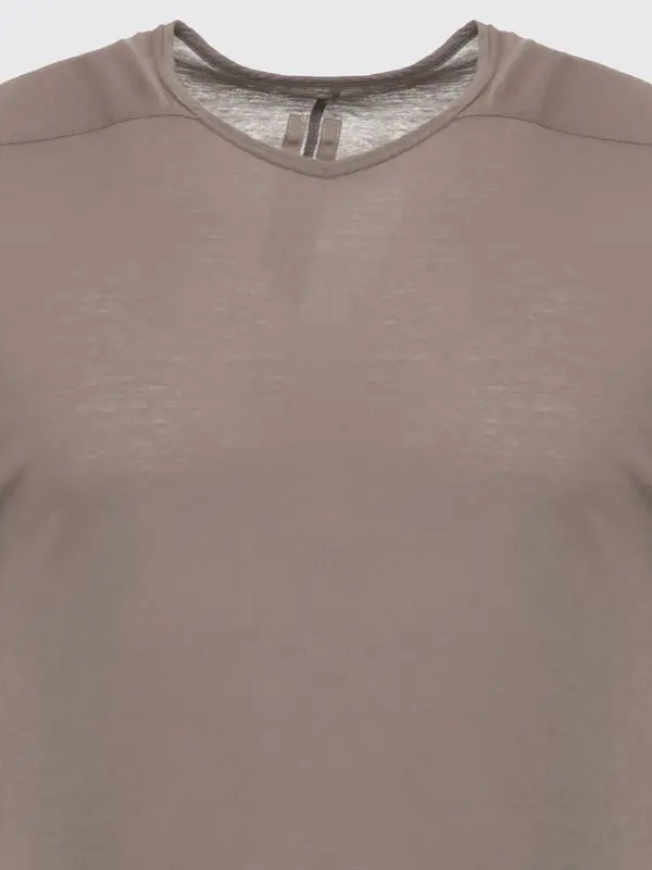 Rick Owens Longline Cotton Short-sleeved T-shirt With Straps - Grey