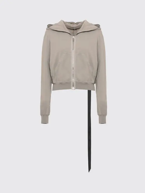 Rick Owens Cotton Zip Hoodie With Straps