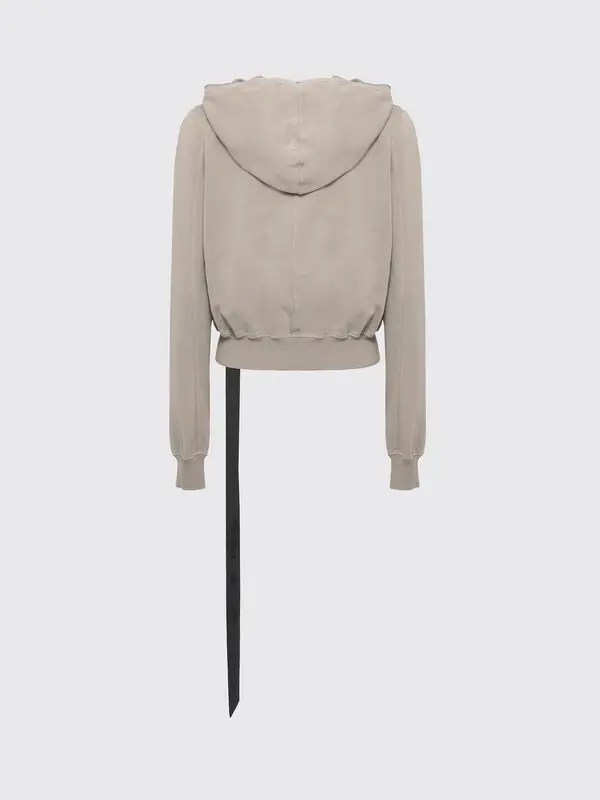 Rick Owens Cotton Zip Hoodie With Straps